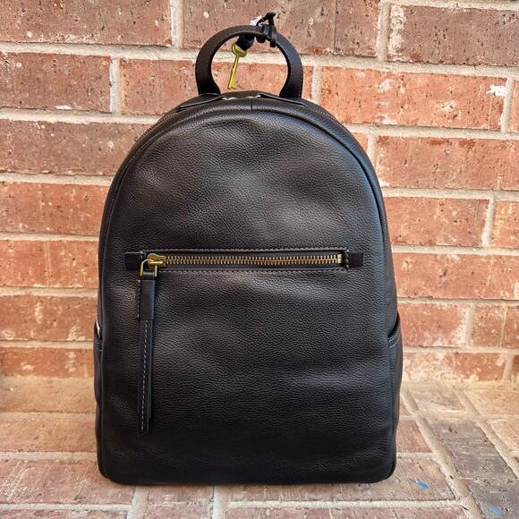 Fossil | Bags | Fossil Black Megan Backpack With Adjustable Straps ...